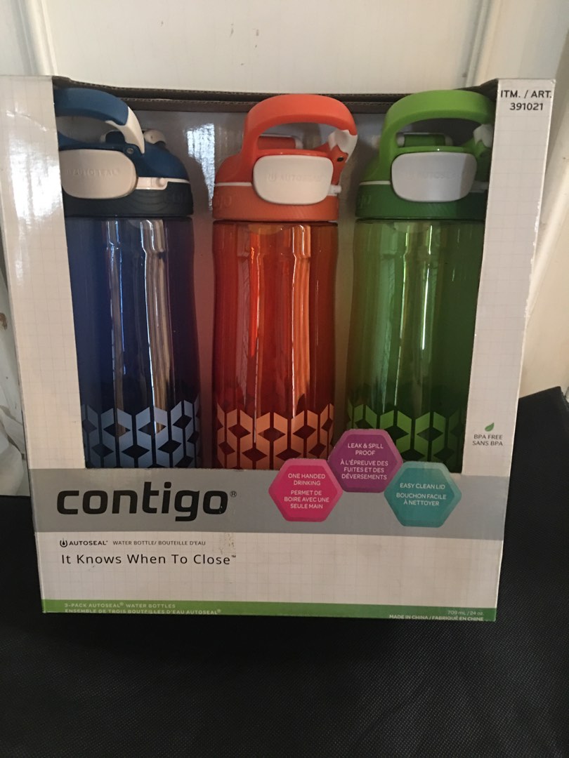 Contigo 3 pack Water Bottle 24 oz, Furniture & Home Living, Kitchenware ...