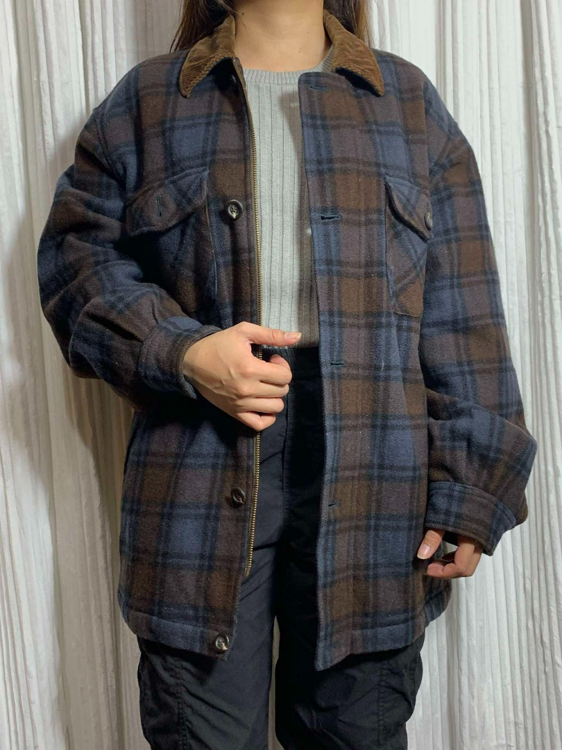 COX MEN'S WOOL BLEND PLAID JACKET (With full inner lining and ...