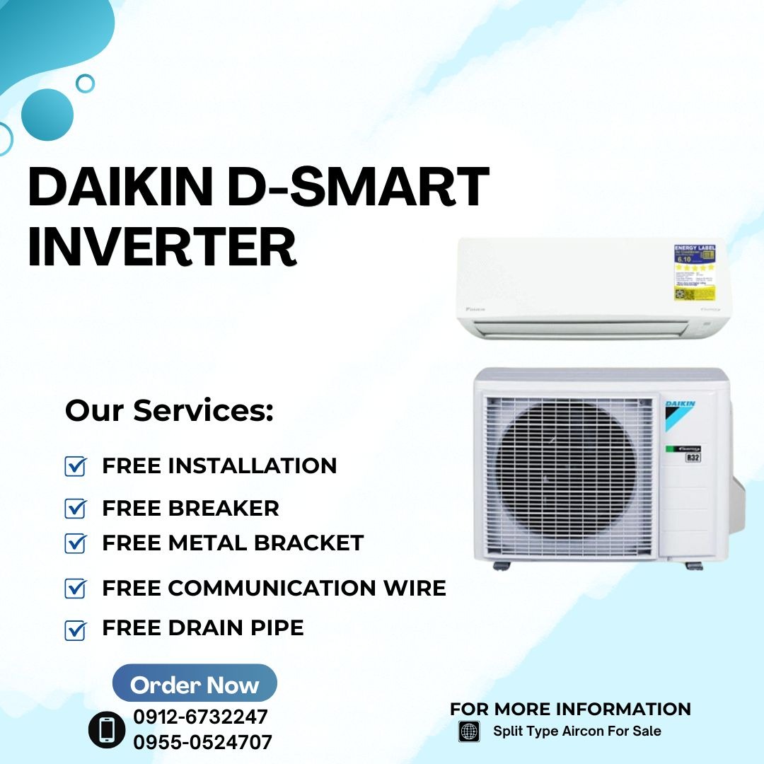 DAIKIN D SMART SERIES SPLIT TYPE AIRCON, TV & Home Appliances, Air ...