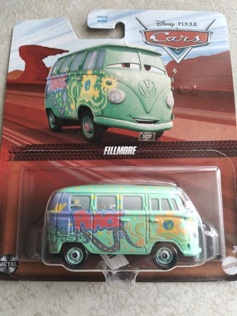 Disney Pixar Cars , Fillmore , Mattel Diecast Car , VW Van, Hobbies ...