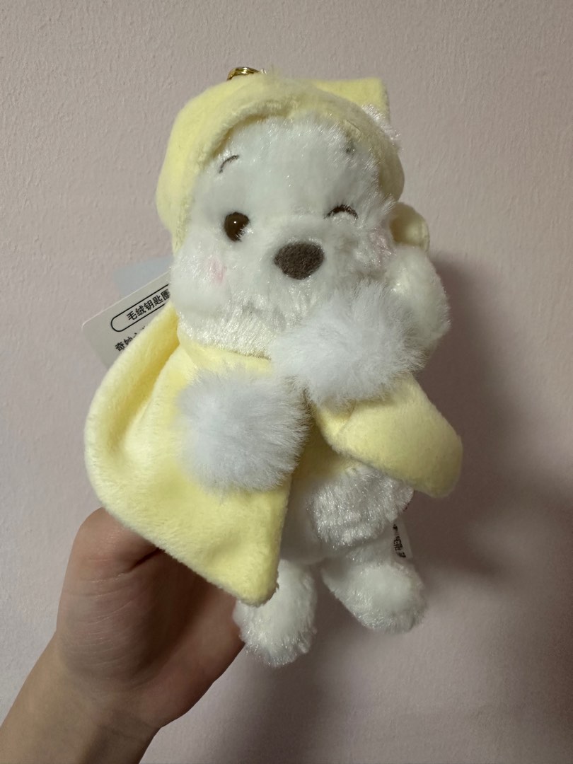 Disney Popmart Winter Sweetheart Series Winnie the Pooh Plush Keychain ...
