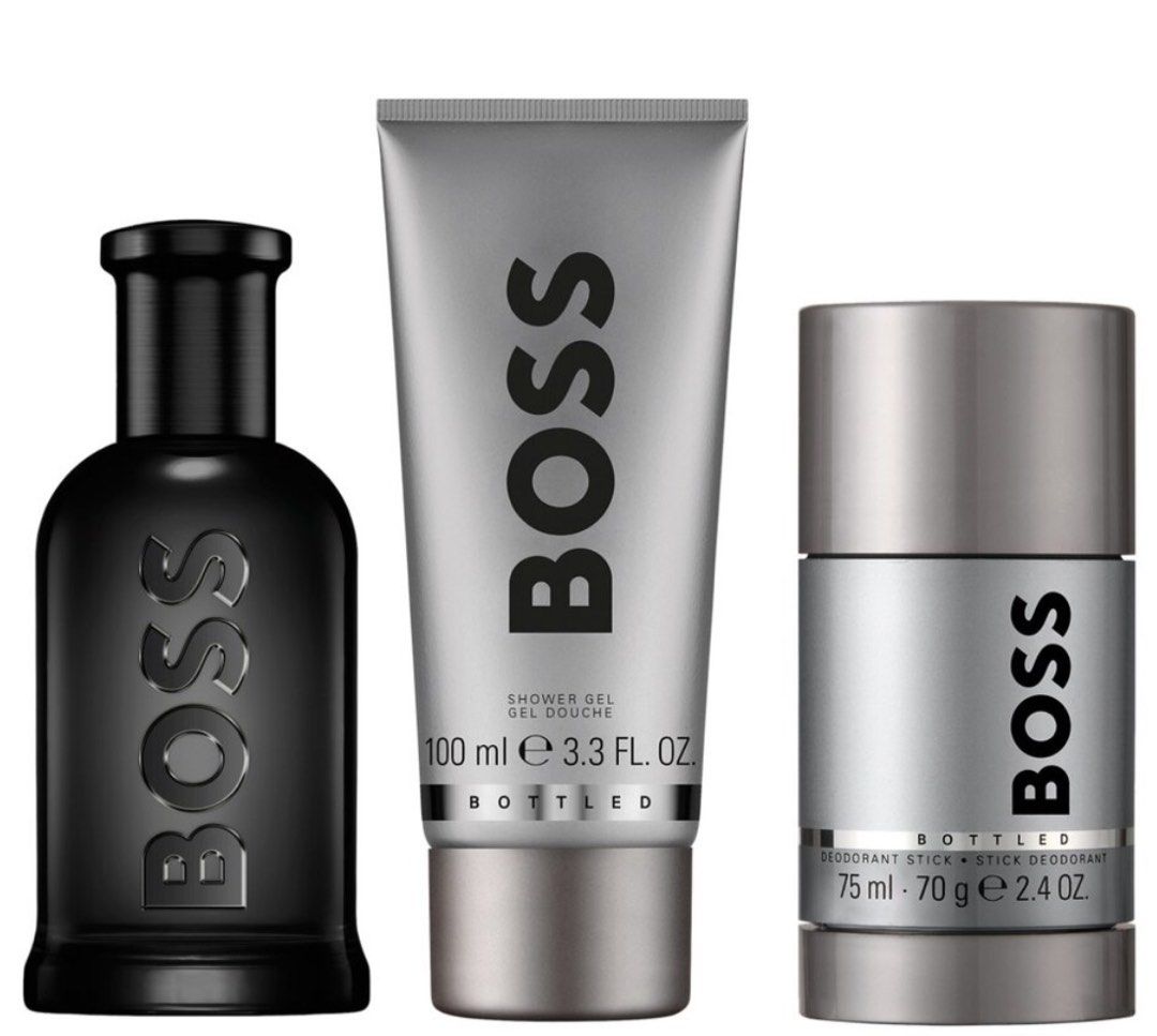 Hugo Boss Bottled Parfum 3PCS Gift Set (100ml Spray + 100ml Shower Gel ...