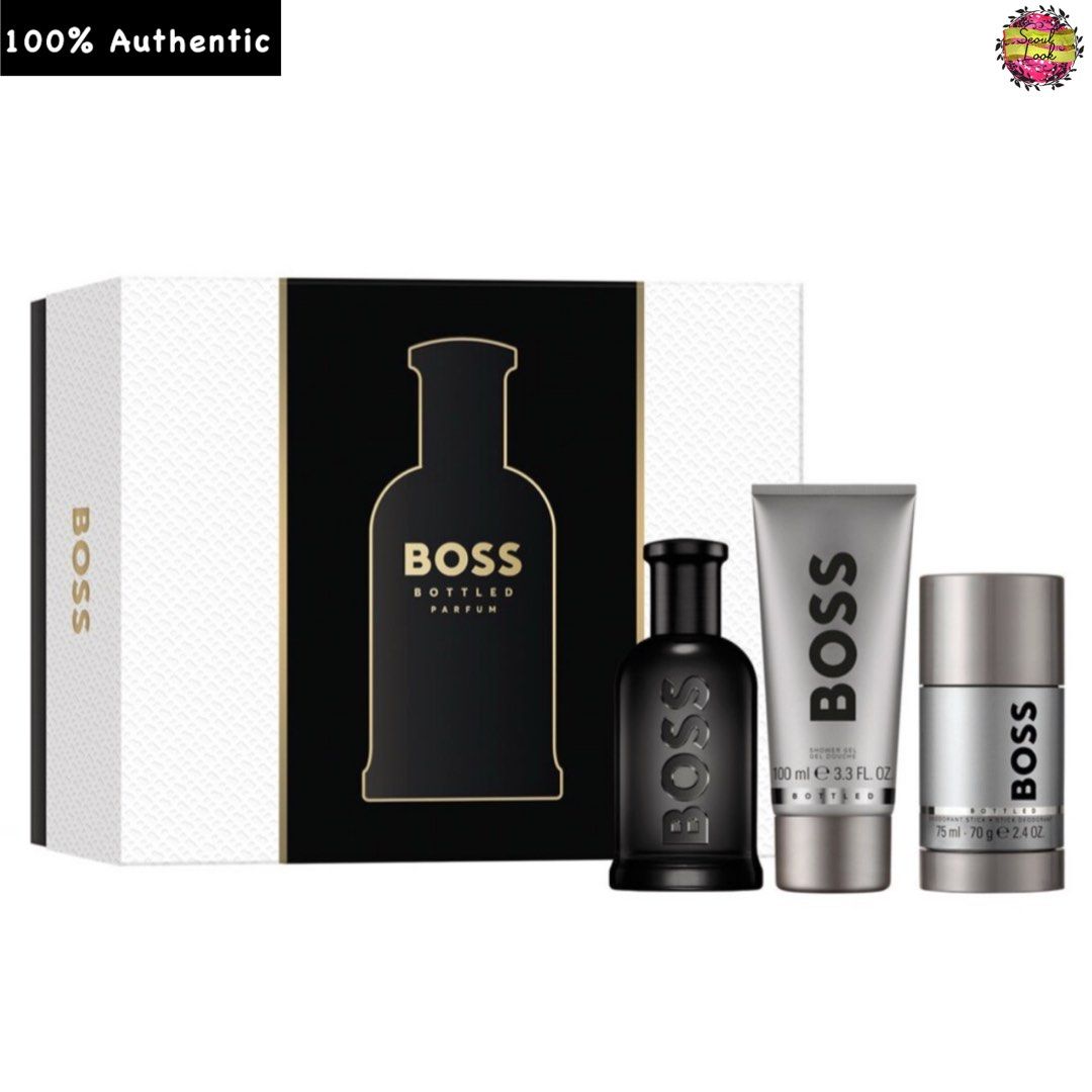 Hugo Boss Bottled Parfum 3PCS Gift Set (100ml Spray + 100ml Shower Gel ...