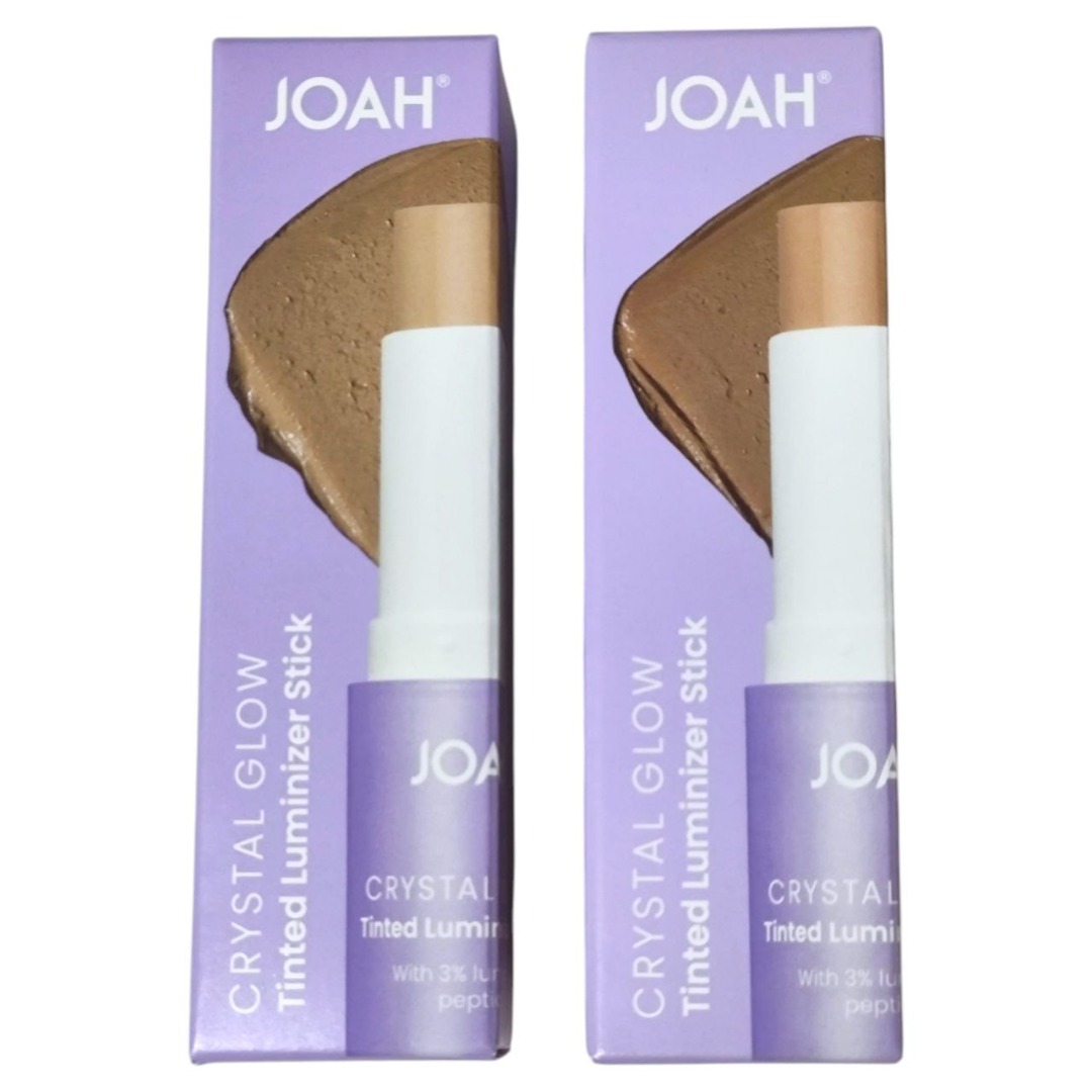 JOAH Crystal Glow Tinted Luminizer Stick, Multitasking Korean Makeup Highlighter and Bronzer ...