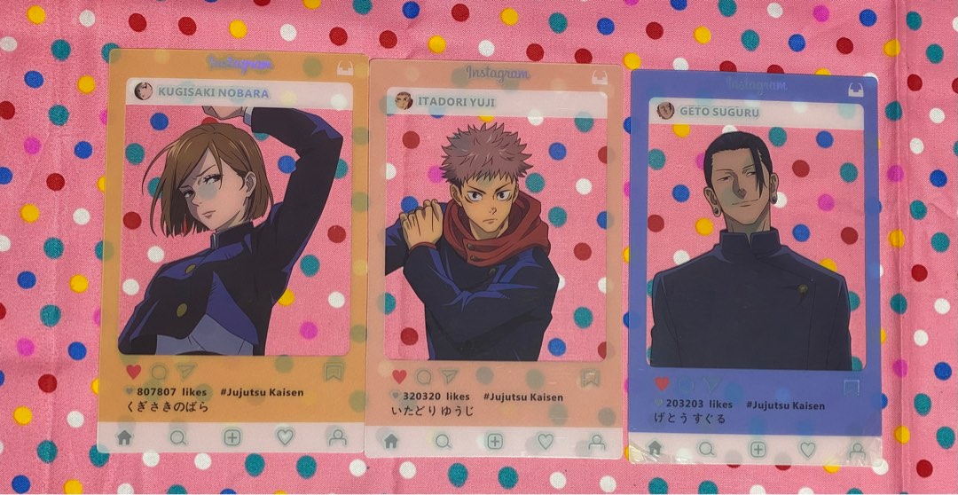 Jujutsu Kaisen bookmarks (nobara geto yuji), Hobbies & Toys ...