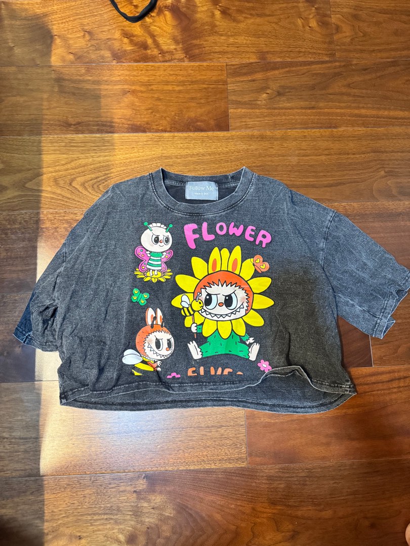 Labubu Crop Top, Women's Fashion, Tops, Shirts on Carousell