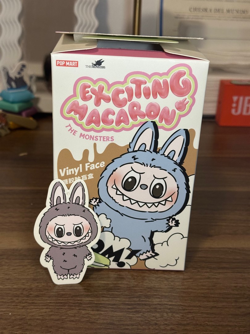 Labubu Exciting Macaron V1 - Sesame Bean (gray), Hobbies & Toys, Toys ...