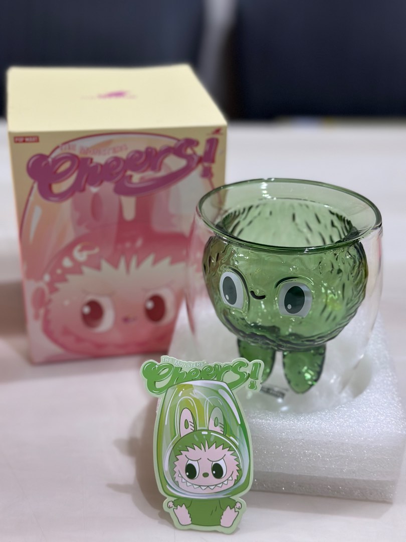 Labubu Glass Cup, Hobbies & Toys, Toys & Games on Carousell