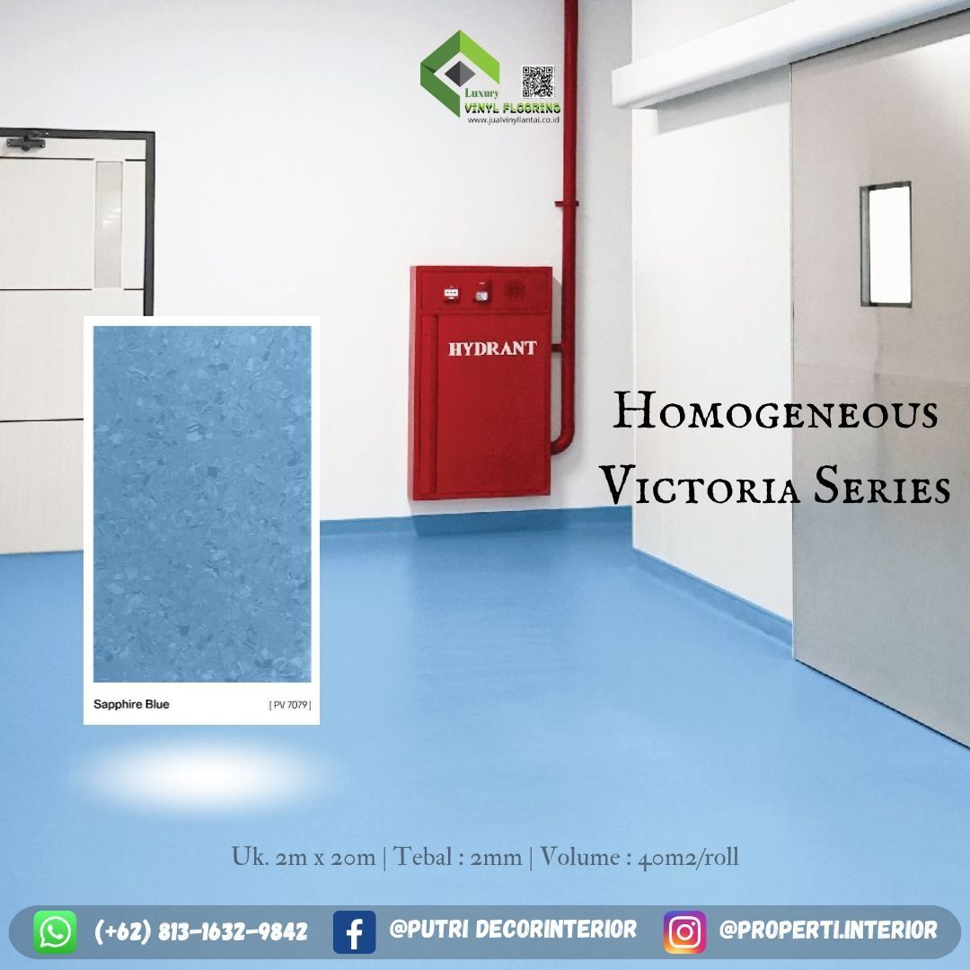 lantai vinyl Victoria series Homogeneous tebal 2mm, Perabotan Rumah di ...