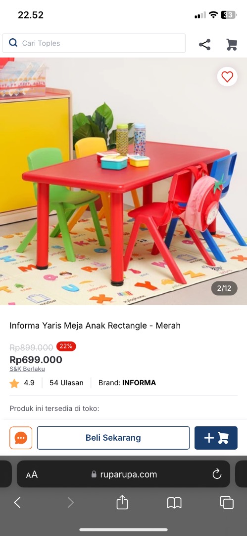 Meja belajar anak informa, Perabotan Rumah di Carousell