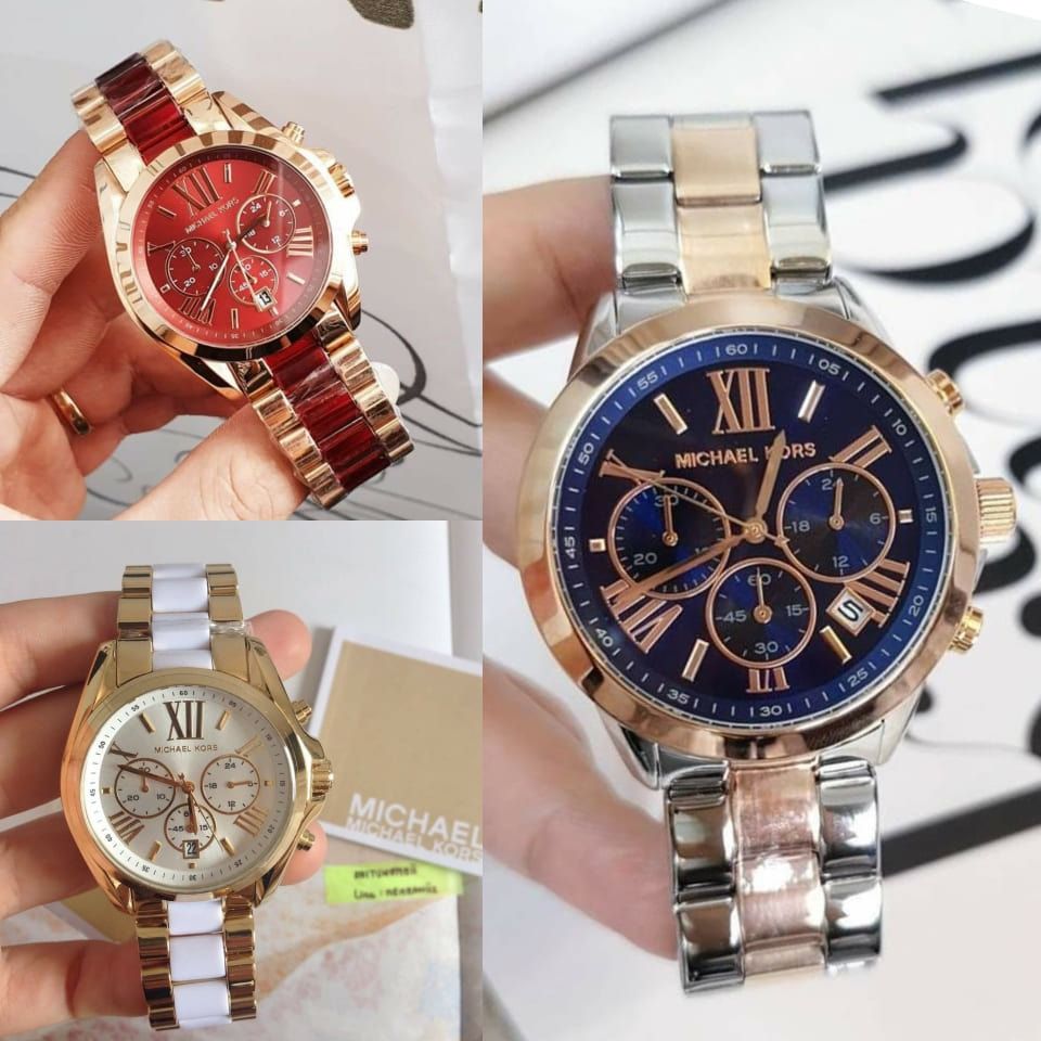 Michael Kors Women's Watch - Oversize Bradshaw Chronograph Fixed Bezel ...