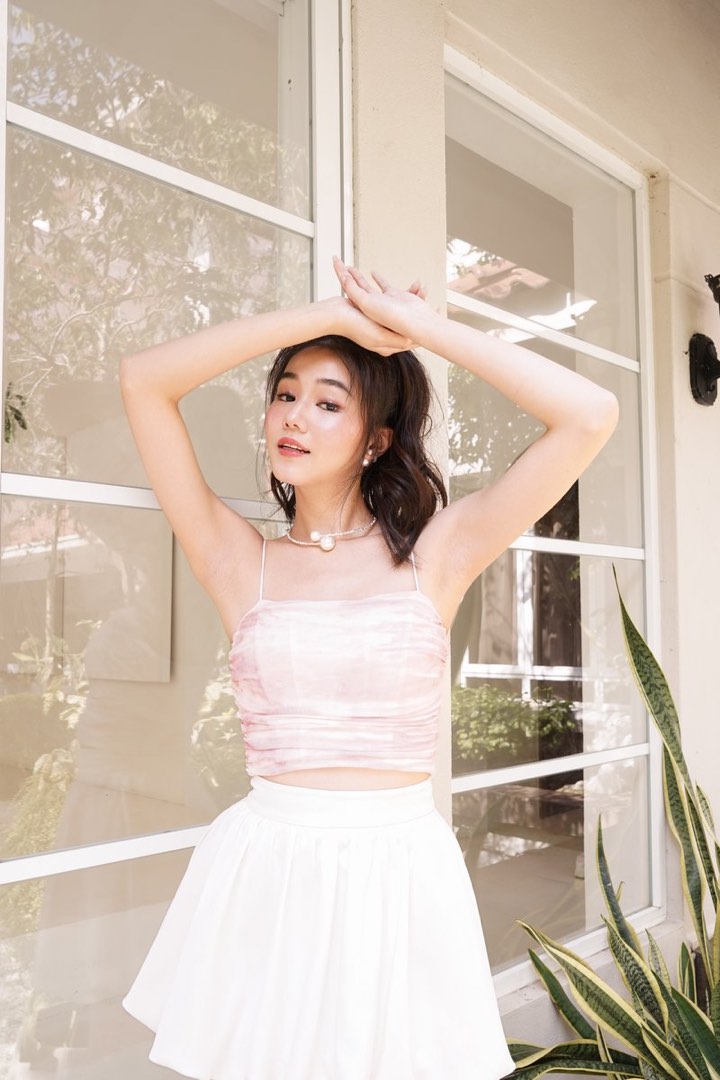 Mikayla Gabby Corset Top in Berry Sorbet, Women's Fashion, Tops ...