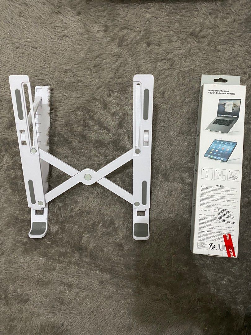 MINISO Stand Leptop Portable Universal Tempat Laptop Besi Untuk Meja ...