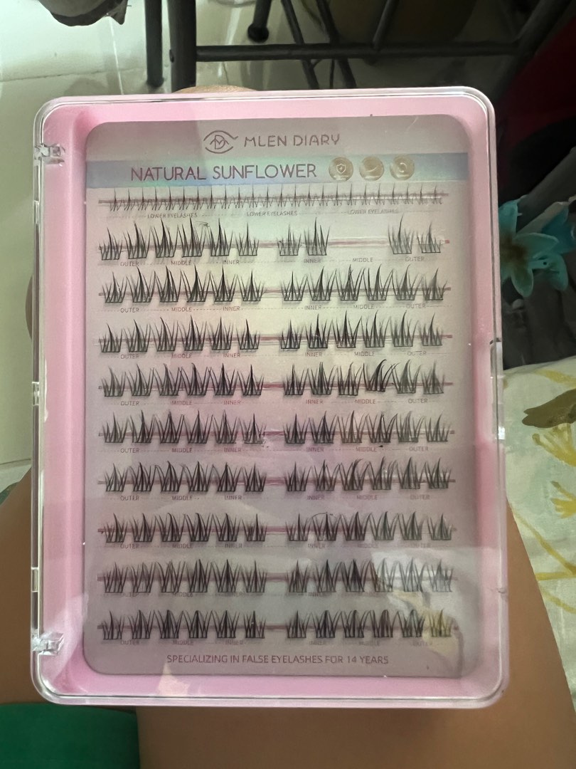 MLEN DIARY SunFlower false eyelash extension set DIY Eyelashes 120 ...