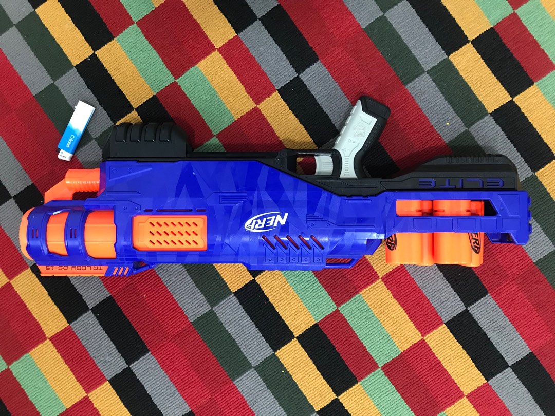 NERF Trilogy DS-15 Pump Action Shotgun, Hobbies & Toys, Toys & Games on ...