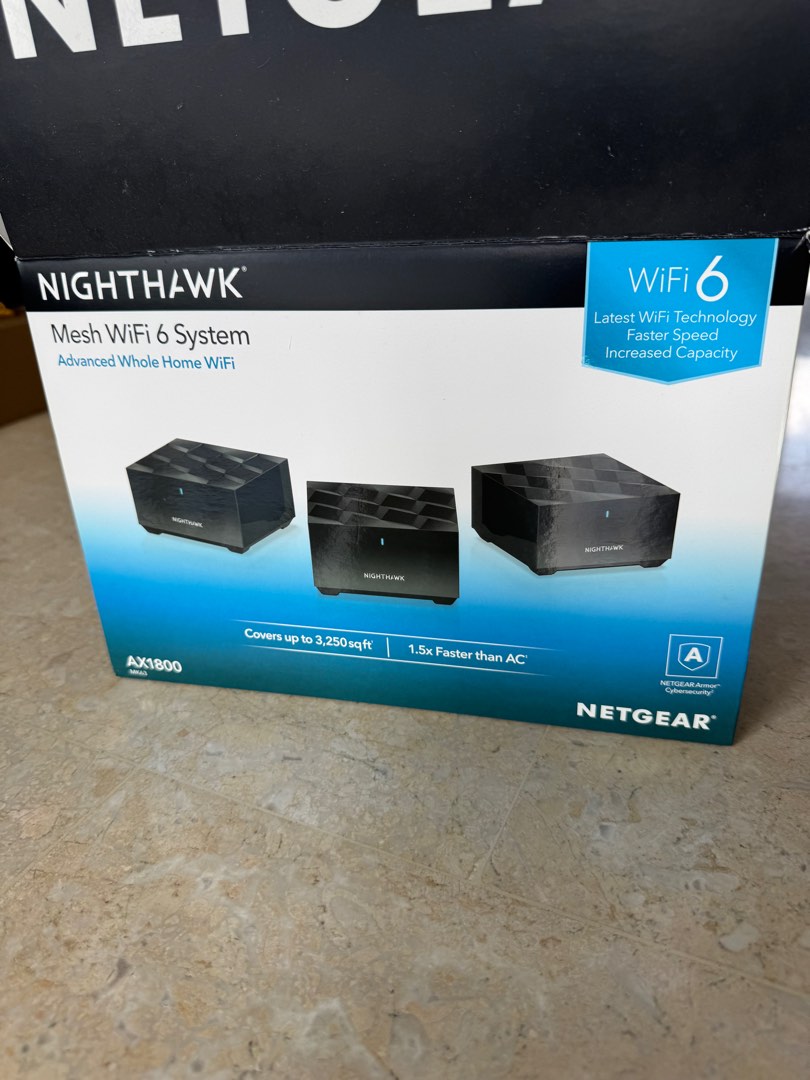 Netgear Nighthawk Mesh Wifi 6 AX1800 3x router set, Computers & Tech ...