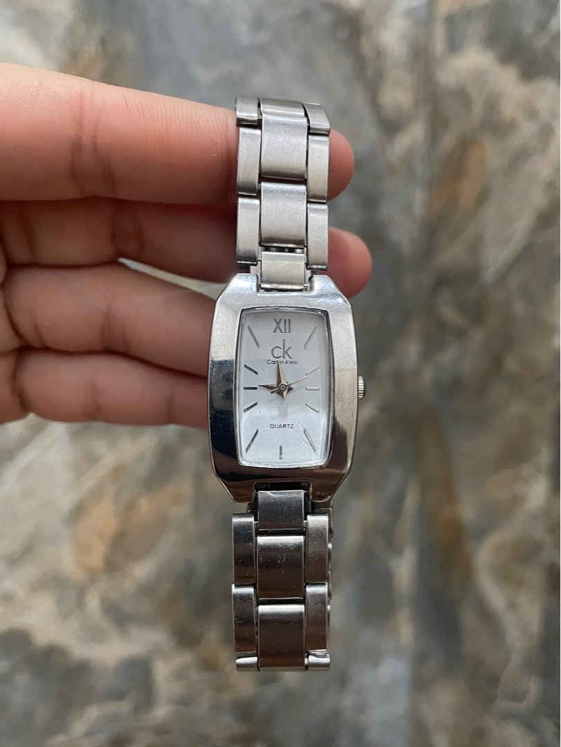 NEW‼️ JAM VINTAGE CK SILVER, Fesyen Wanita, Jam Tangan di Carousell