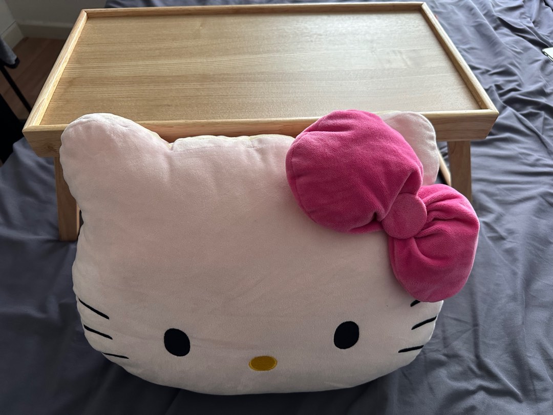 Nitori non slip foldable tray wooden laptop table ( Free hello kitty ...