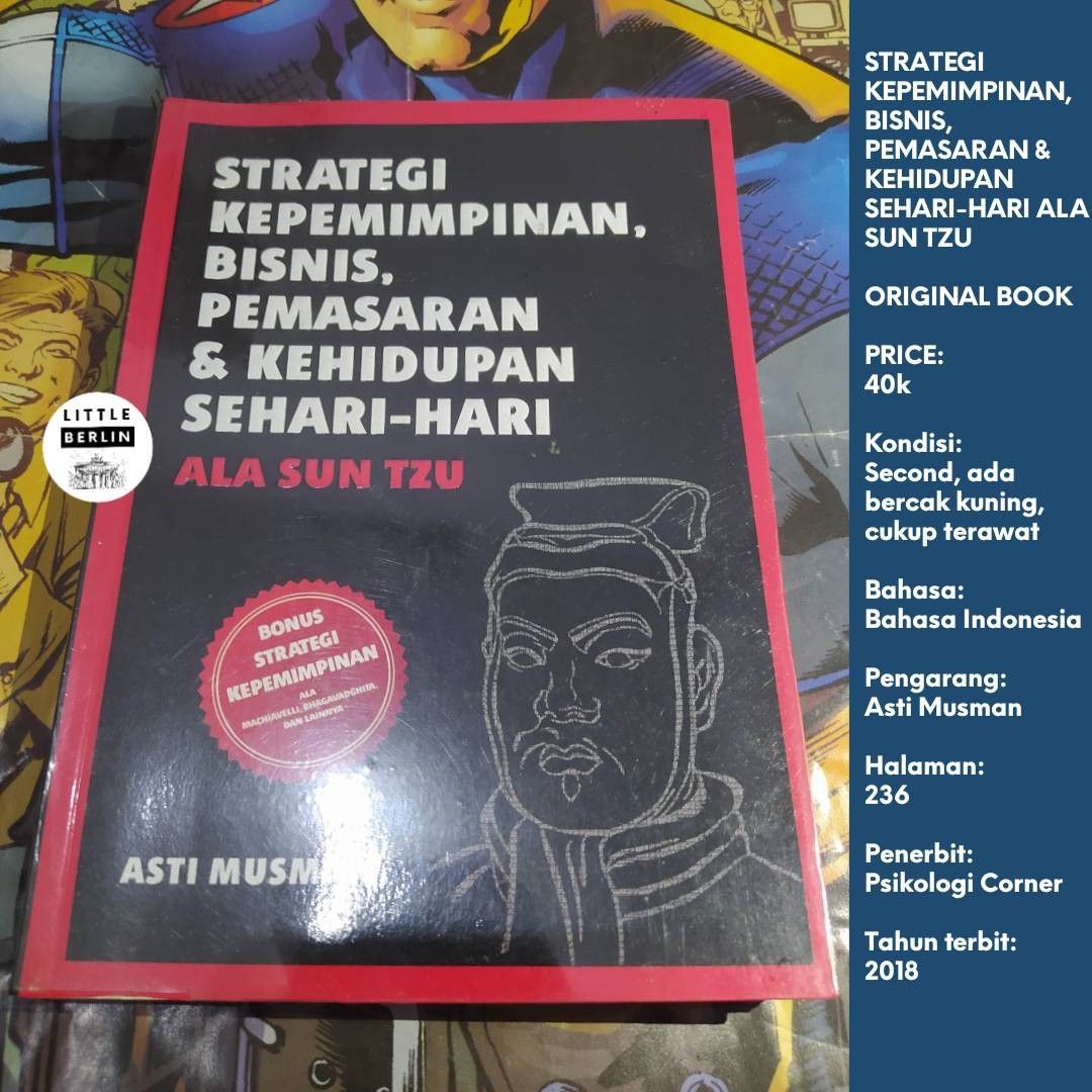ORIGINAL Buku Kepemimpinan & Bisnis ala SUN TZU Bahasa Indonesia Asti Musman Preloved Good, Buku ...