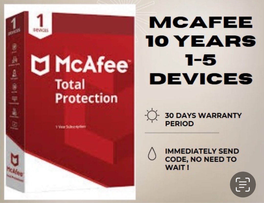 ORIGINAL MCAFEE TOTAL PROTECTION ORIGINAL ANTIVIRUS SOFTWARE | 10 YEARS ...
