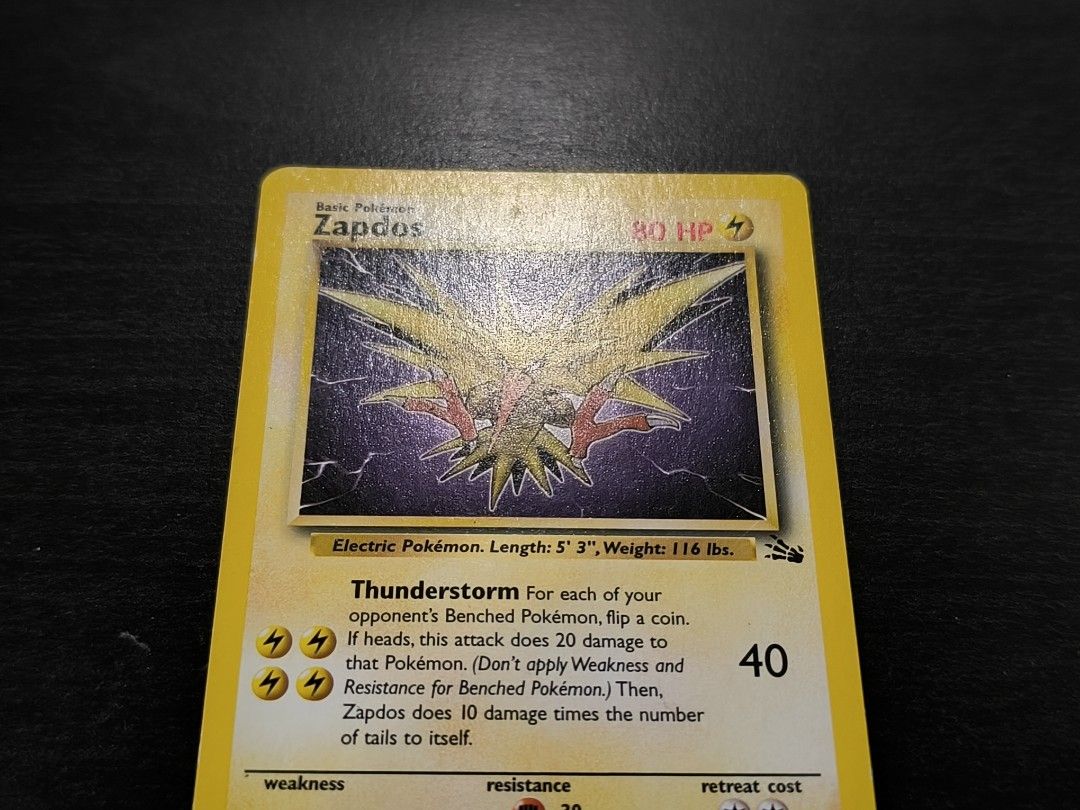 Pokemon Zapdos 30/62 Fossil (Non Holo), Hobbies & Toys, Toys & Games on ...