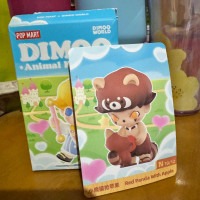 Popmart Dimoo Animal Kingdom Selected Red Panda with Apple, Bayi & Anak ...