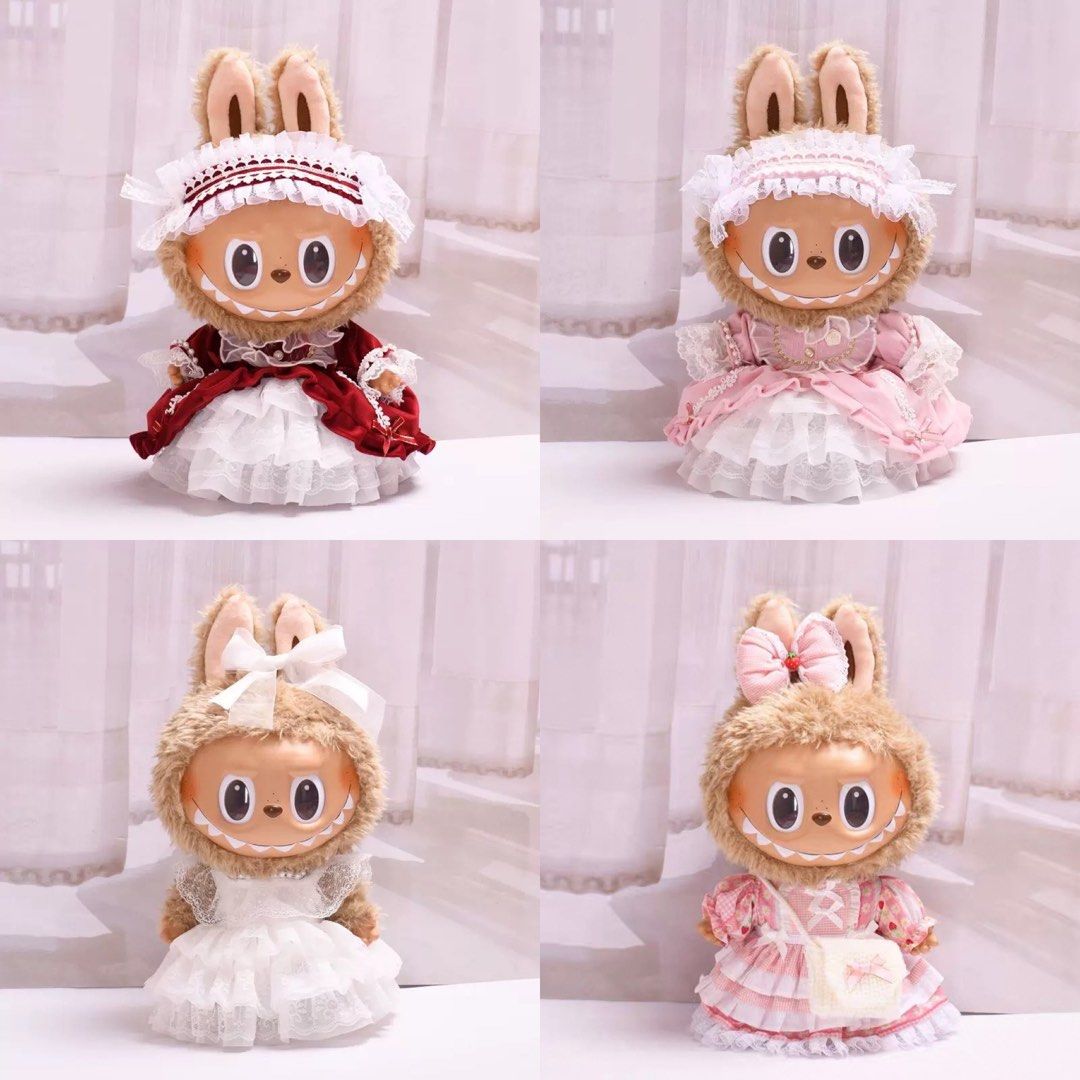 (Pre Order) Labubu V1 & V2 3 in 1 Wear Clothing Set, Hobbies & Toys ...