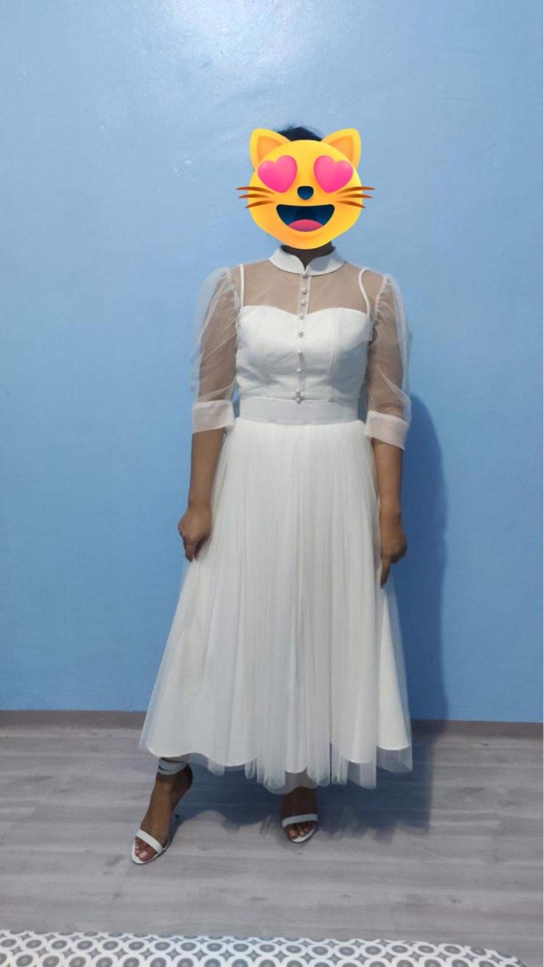 Prenup/Civil wedding White Dress, Women's Fashion, Dresses & Sets ...