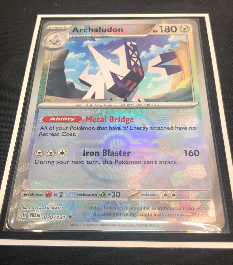 PTCG Prismatic Evolutions ETB 070/131 Archaludon Master ball 太間慶典 SV8a, 興趣及遊戲, 玩具 & 遊戲類 - Carousell