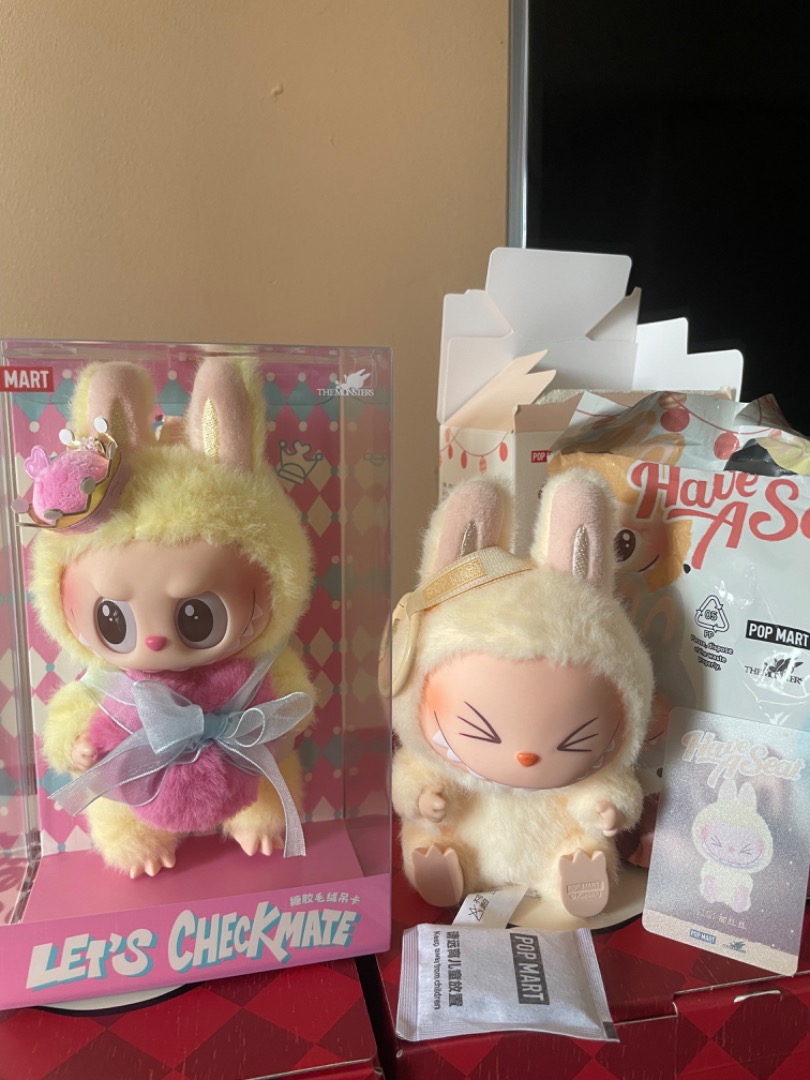 READY STOCK Labubu checkmate valentine+Labubu have a seat (Sisi)+paper ...