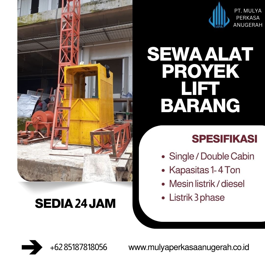 Rental Lift Barang | Lift Alimak | Lift Material | Lift Cargo | Cirebon ...