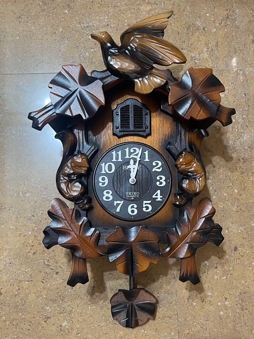 Seiko Cuckoo Quartz wall Clock, Furniture & Home Living, Home Decor, Clocks on Carousell