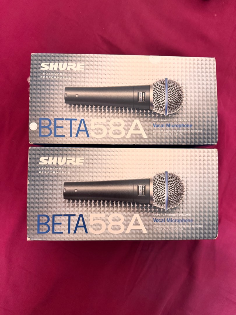 Shure BETA 58A Supercardioid Dynamic Vocal Microphone, Audio, Microphones on Carousell