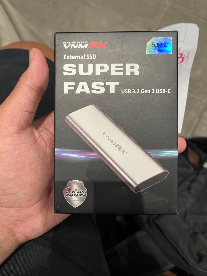 SSD EKSTERNAL VENOM RX 512 GB, Elektronik, Lainnya di Carousell