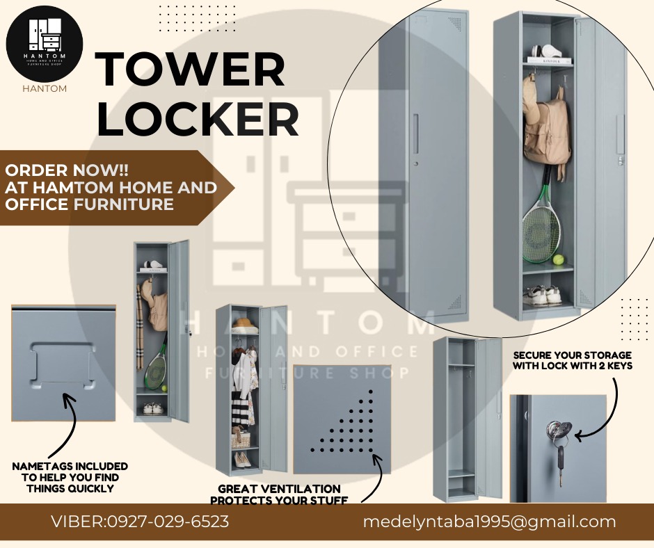 TOWER LOCKER STEEL CABINET, Furniture & Home Living, Furniture, Other ...