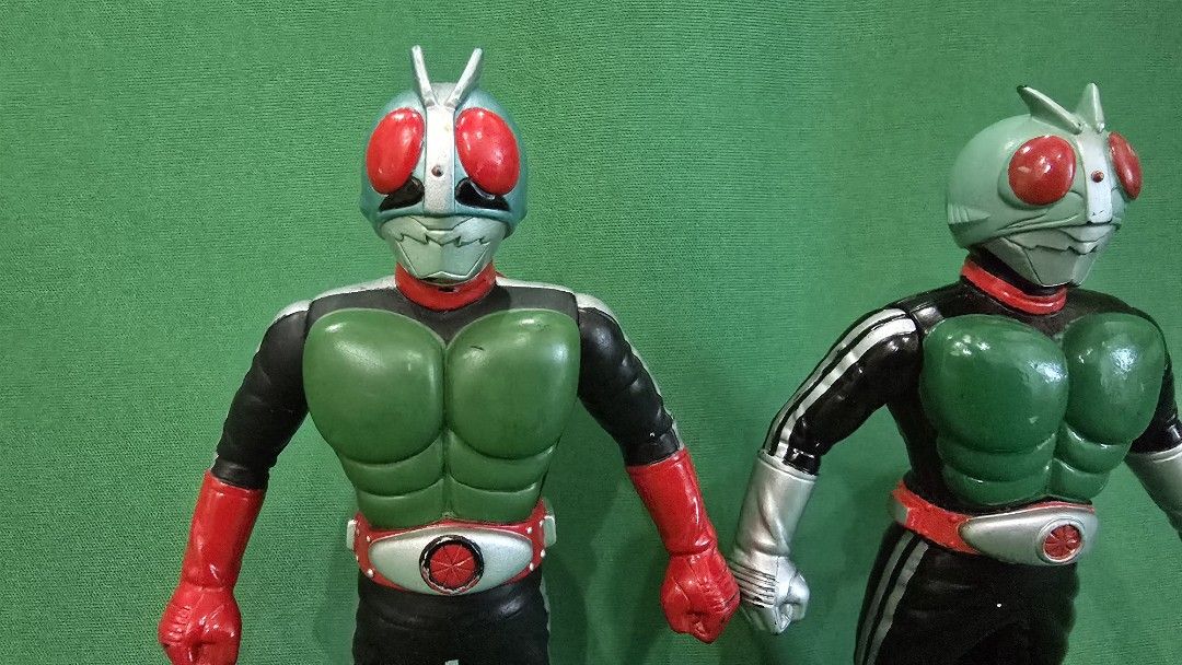 Vintage Bandai Sufobi Kamen Rider 1 & Kamen Rider 2, Hobbies & Toys ...