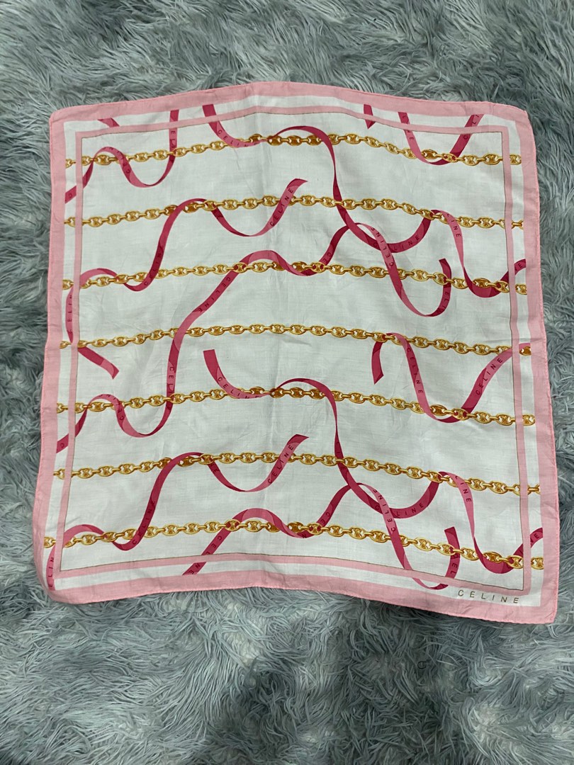 VINTAGE CELINE RIBBON HANDKERCHIEF, Luxury, Accessories on Carousell