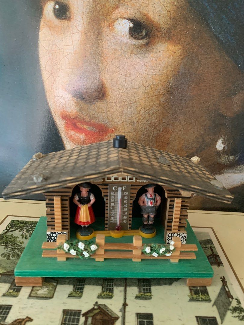 Vintage Hand Made German Chalet Style House Wooden Weather Station ...
