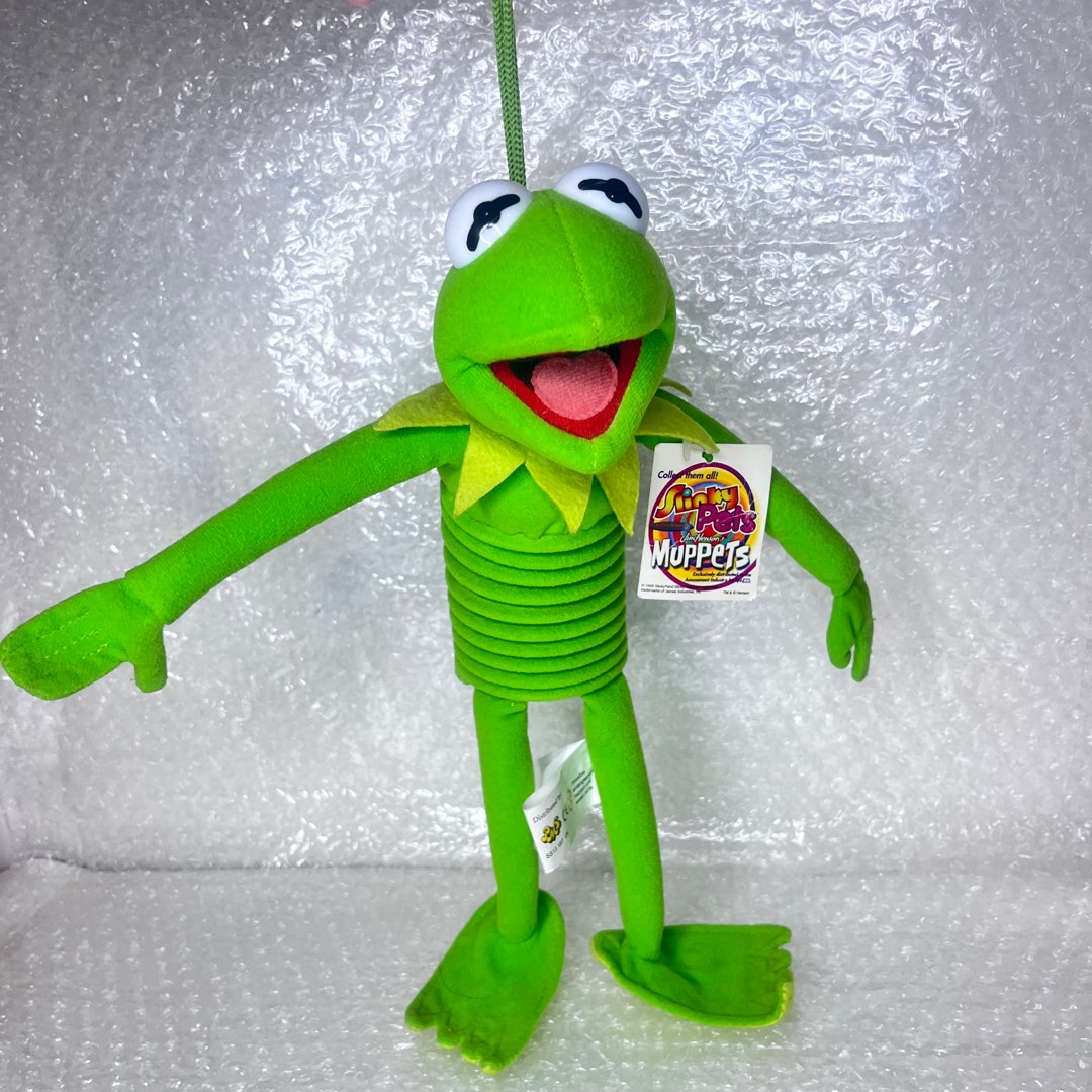 Vintage Kermit The Frog Window Cling Slinky Spring Plush 1999 Jim ...