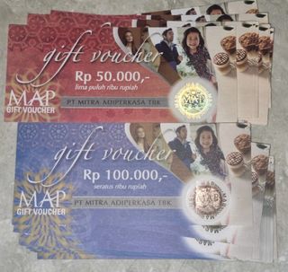 MAP Voucher 100.000, Tiket & Voucher, Kartu Hadiah & Voucher di Carousell
