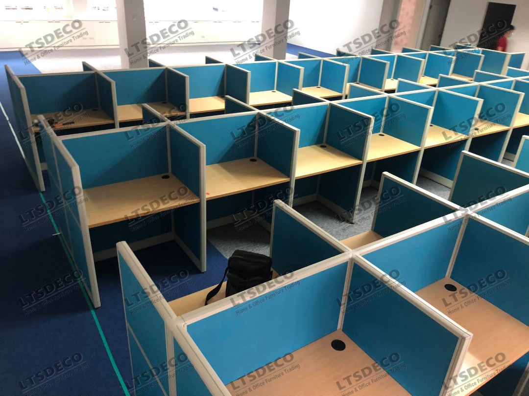 workstation fish bone office partition furniture, Furniture & Home ...