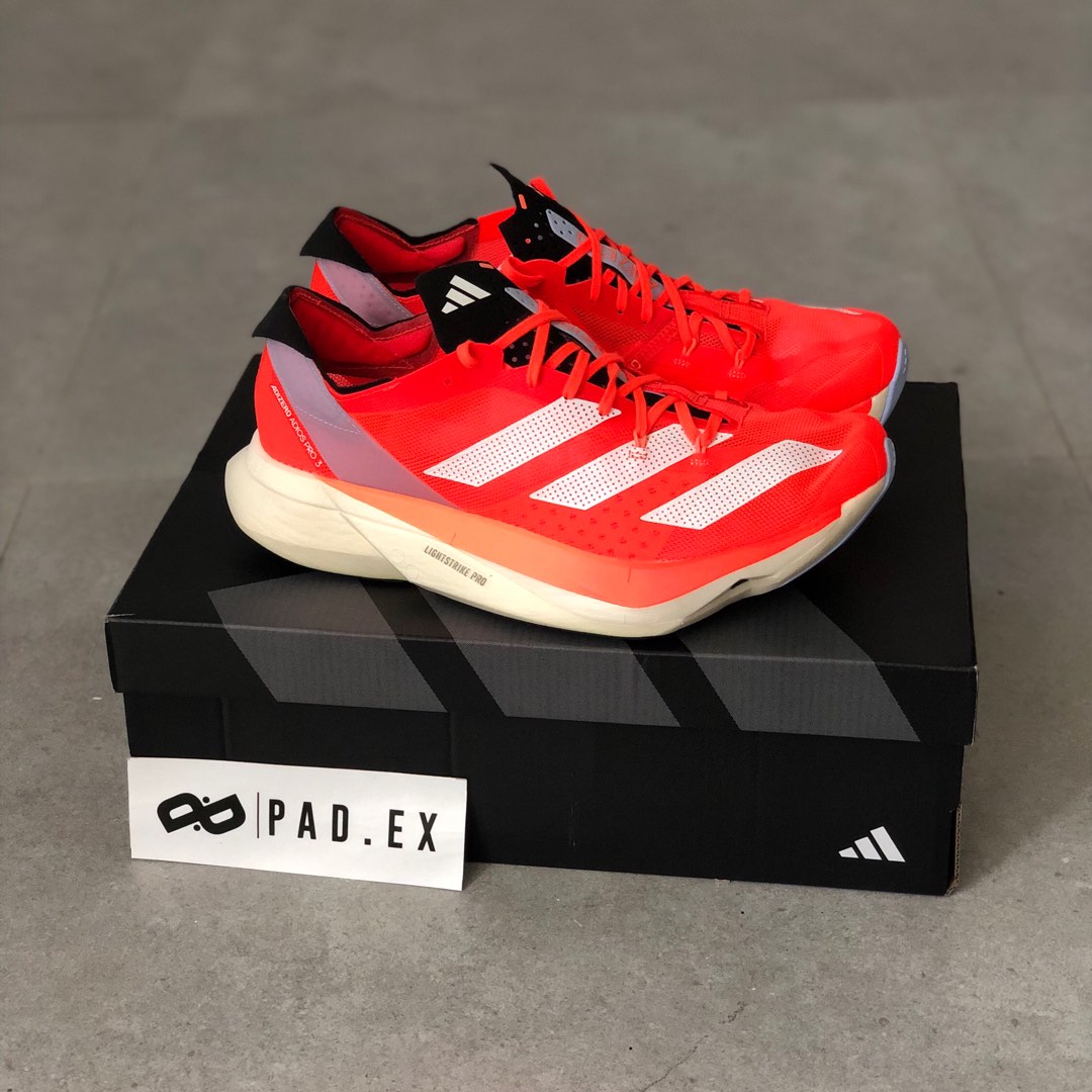 adidas Adizero Adios Pro 3 Solar Red, Fesyen Pria, Sepatu , Sneakers di ...