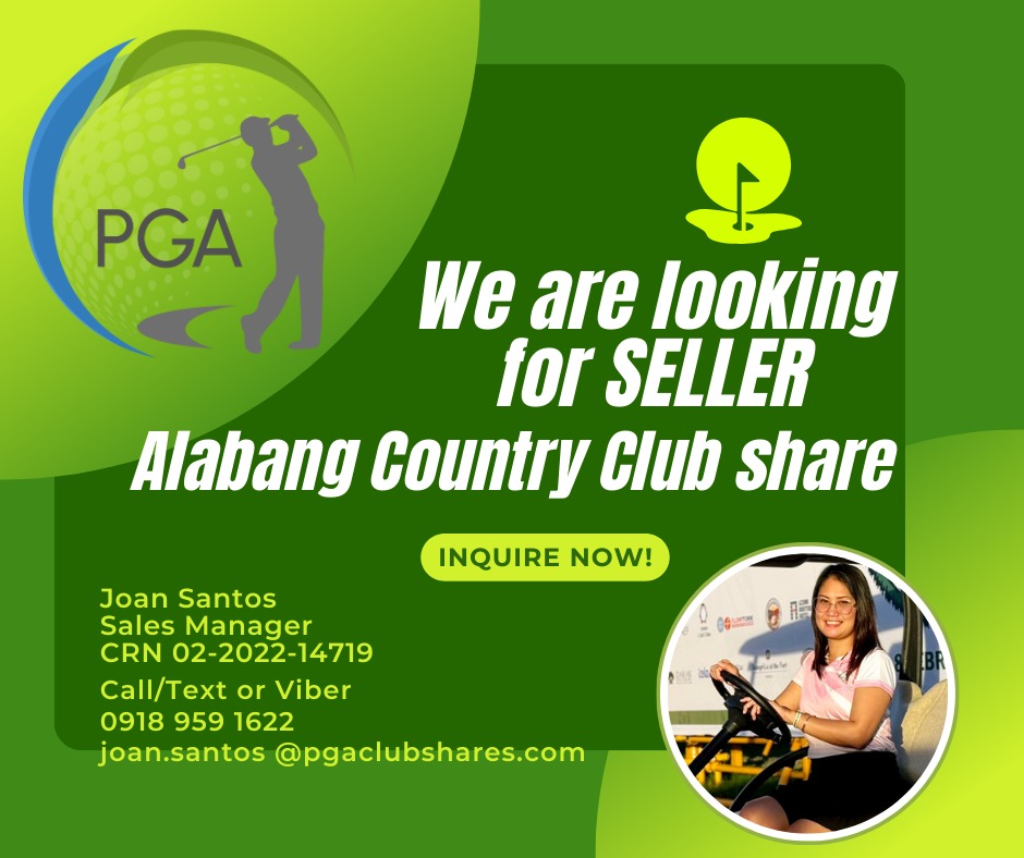 Alabang Country Club Share, Sports Equipment, Sports & Games, Golf on ...