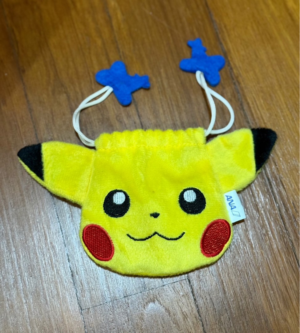 ANA Limited edition Pikachu Pokemon pouch purse wallet drawstring ...