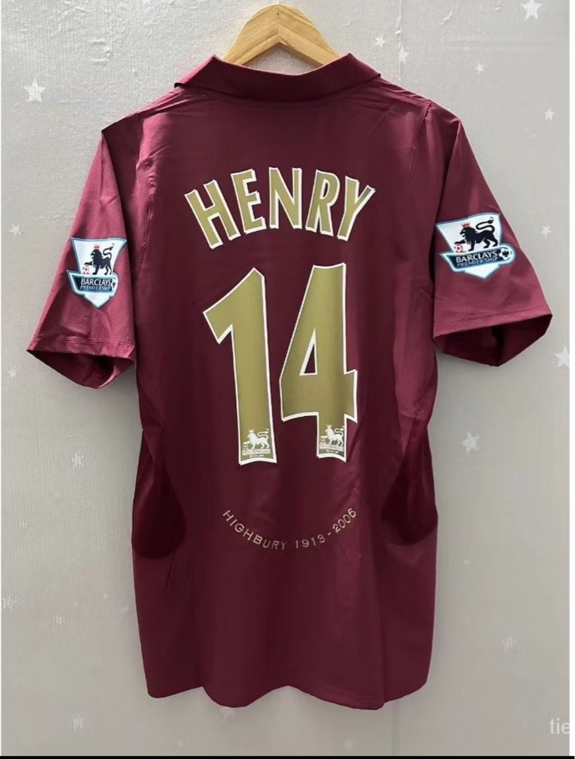 Arsenal Retro Jersey Henry, Men's Fashion, Activewear on Carousell