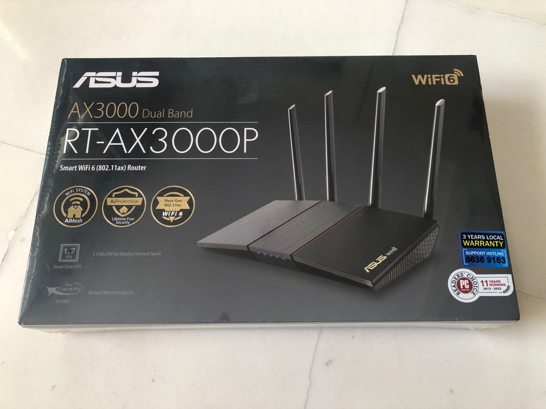 Asus RT-AX3000P Smart WiFi6 Router, Computers & Tech, Parts ...