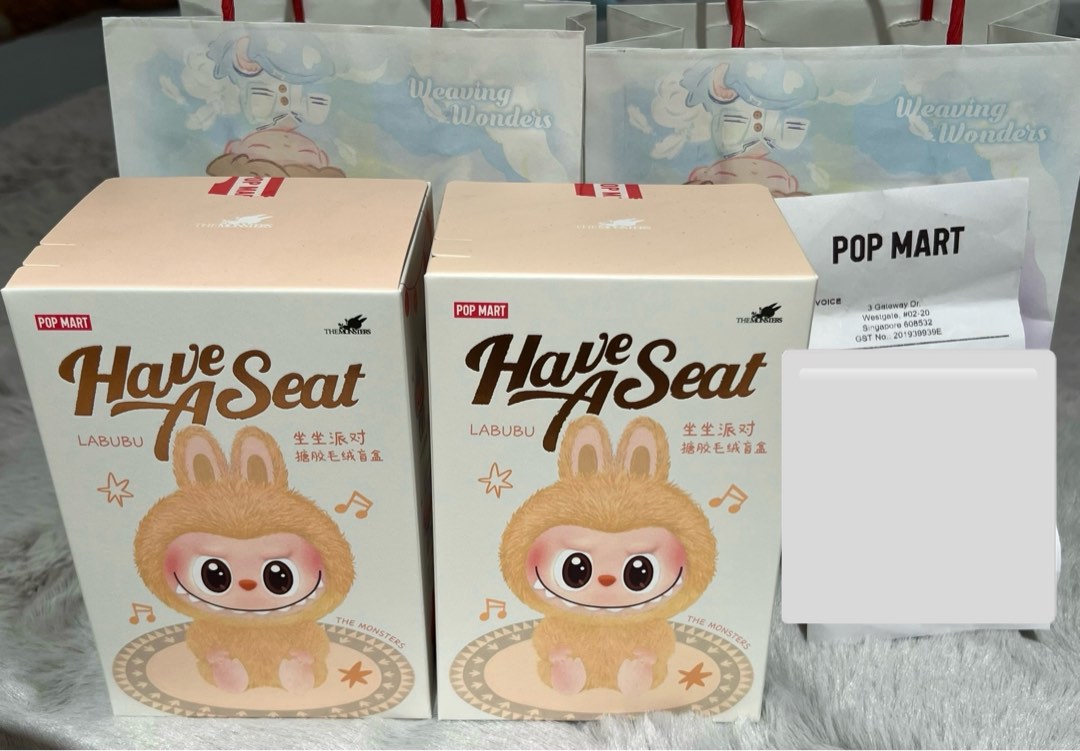 Authentic Labubu have a seat (Sealed with original receipt product ...