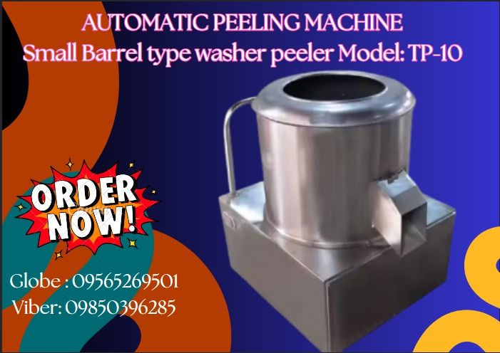 AUTOMATIC PEELING MACHINE Small Barrel type washer peeler machine Model ...
