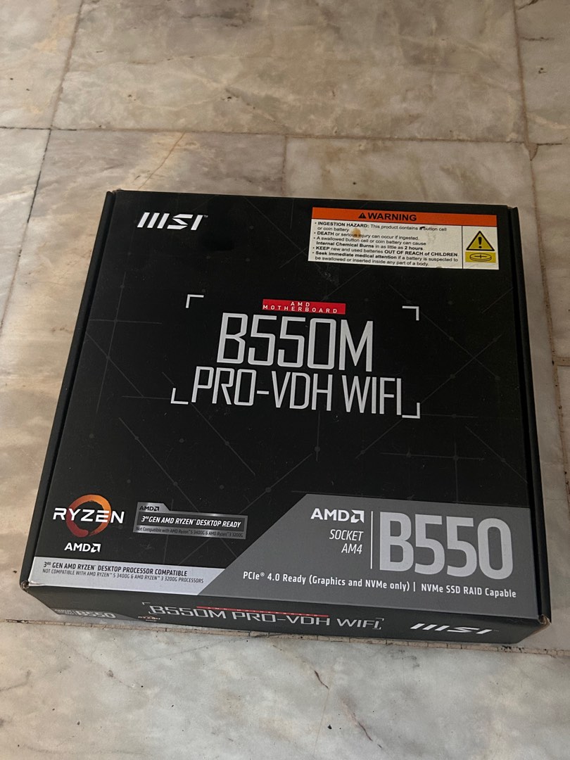 B550M PRO VDH WIFI AMD 4, Computers & Tech, Parts & Accessories, Computer Parts on Carousell
