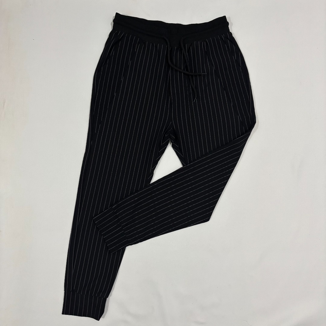 BLACK GARTERIZED HARLEM PANTS, Men's Fashion, Bottoms, Joggers on Carousell